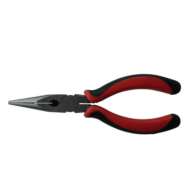 Solid Joint Long Nose Pliers Drop Forged Steel 6 in | TechproTool