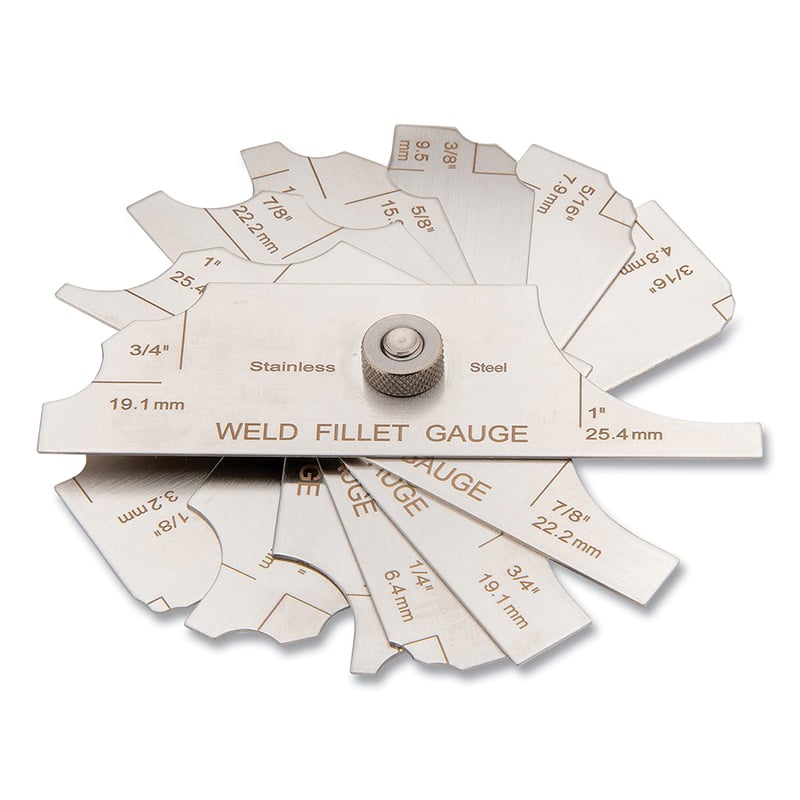 Welding Fillet Gauge Set 1/8 in to 1 in Stainless Steel | TechproTool