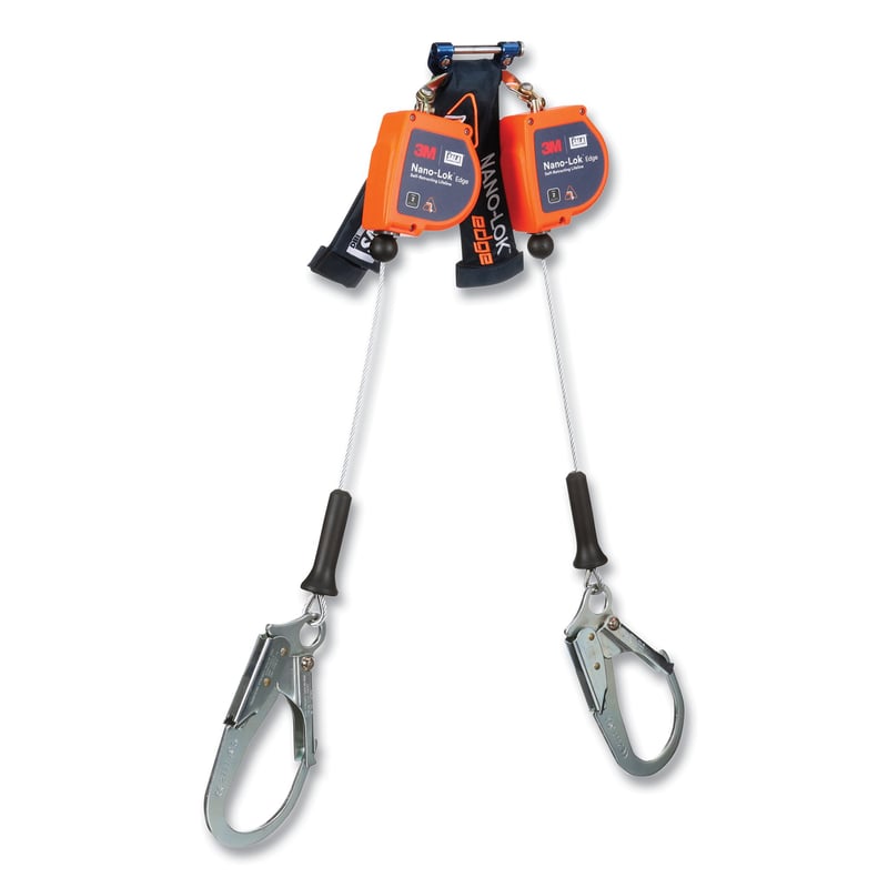 Nano-Lok™ Edge Self-Retracting Lifeline, 7 ft, Rebar Snap Hook, 420 lb ...