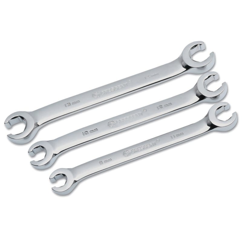 3 Piece Flare Nut Wrench Set Metric | TechproTool