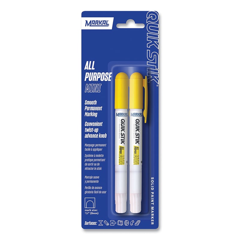 Quik Stik® All Purpose Solid Paint Marker Yellow 11/16 in Tip 6 in L ...