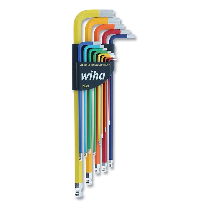 Color Coded Inch Hex L-Key Set Ball End Multiple Sizes | TechproTool
