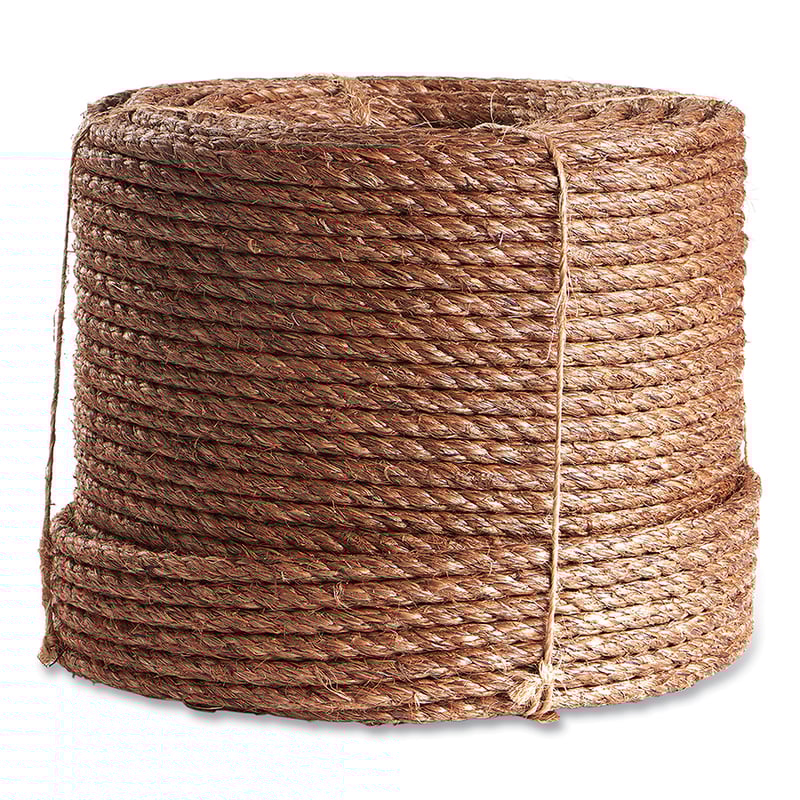 Twisted Manila Rope 1200 ft L Manila Natural 1/4 in dia 3 Strand ...