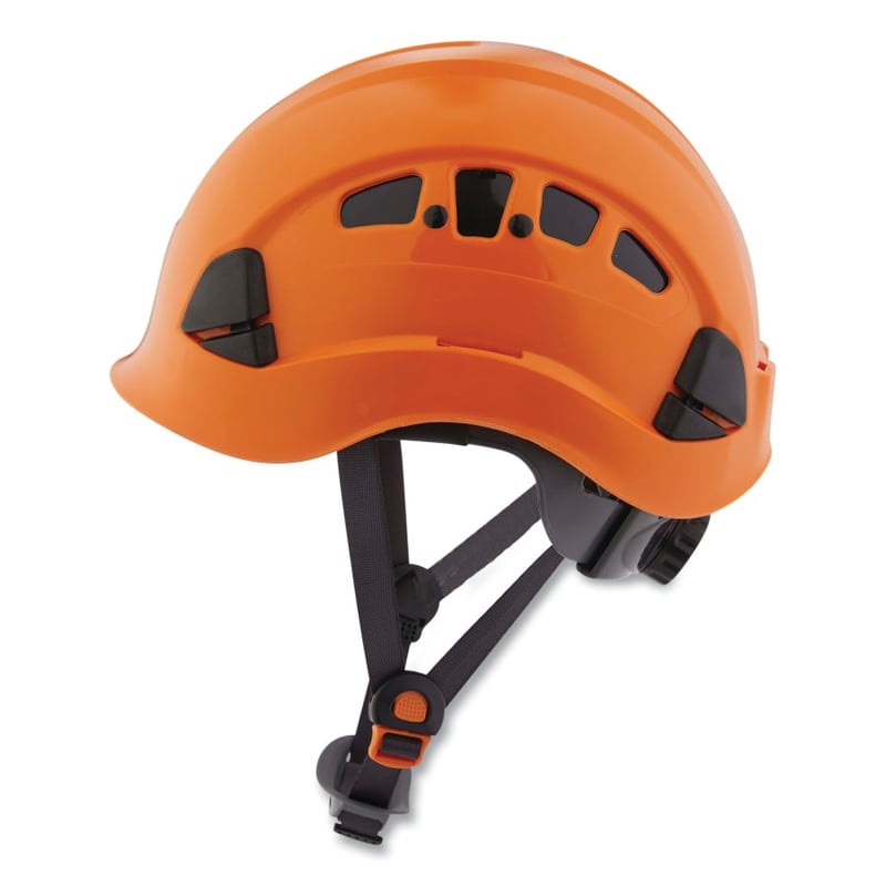 CH-400V Climbing Style Vented Hard Hat 6 pt Rapid Dial Orange | TechproTool
